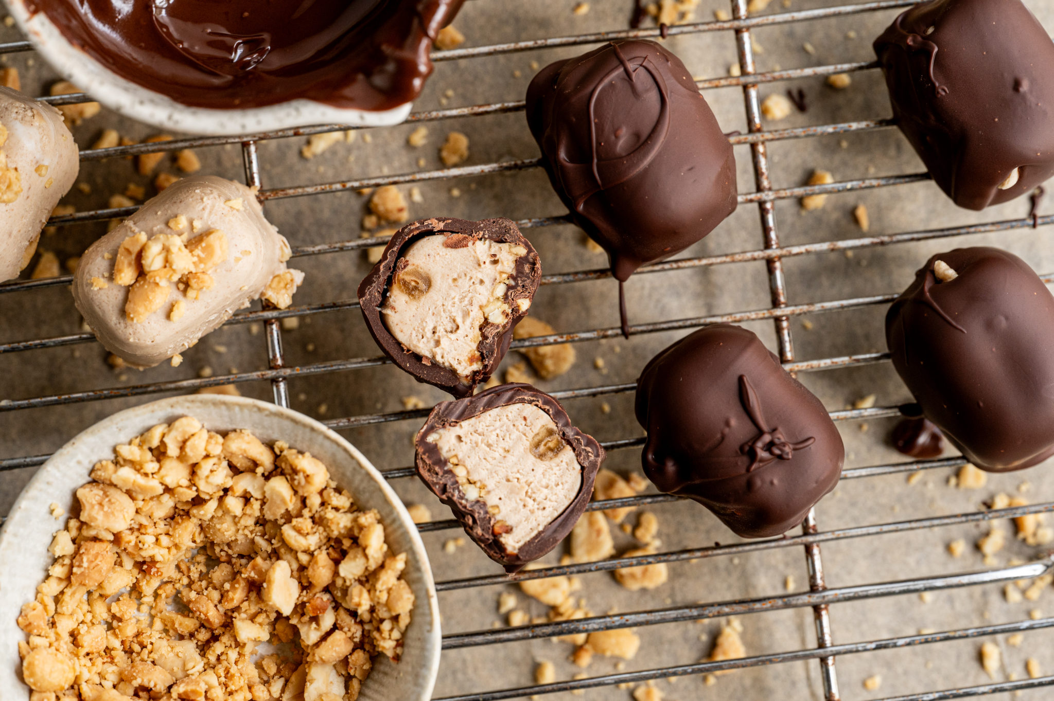 Snickers Ice Cream Bites - BeingBrigid